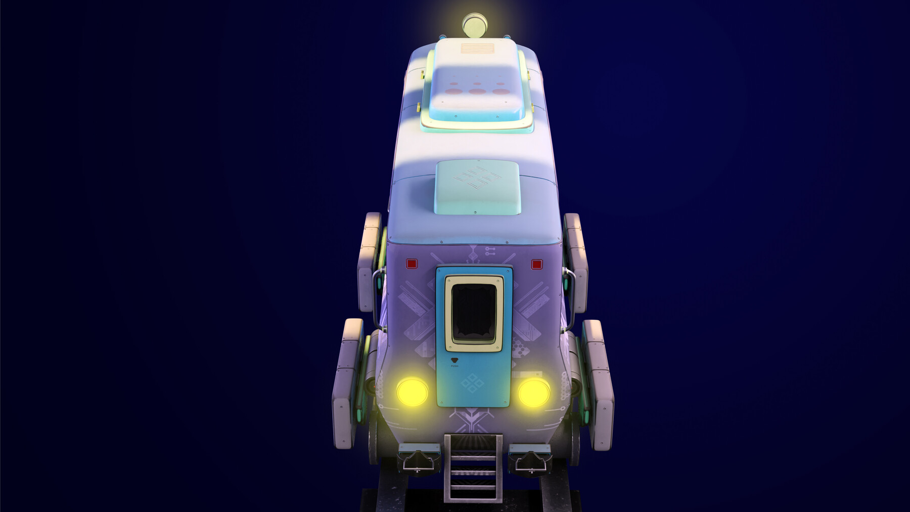 ArtStation - Humoro sci fi cyberpunk train game ready high poly and low ...