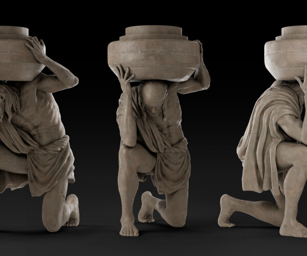 ArtStation - Human Statue - Pillar | Game Assets