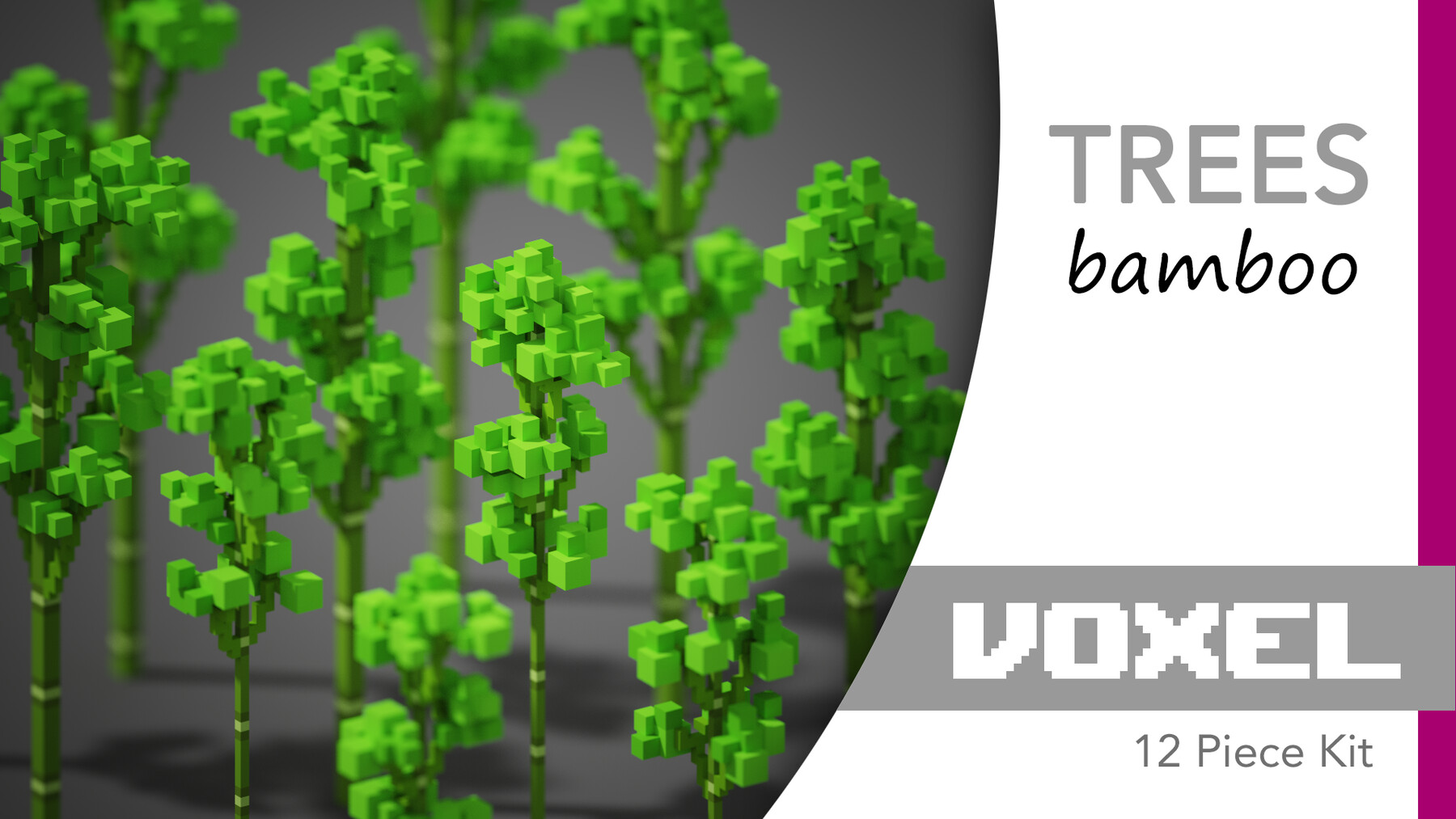 ArtStation - VOXEL Trees - Bamboo | Game Assets