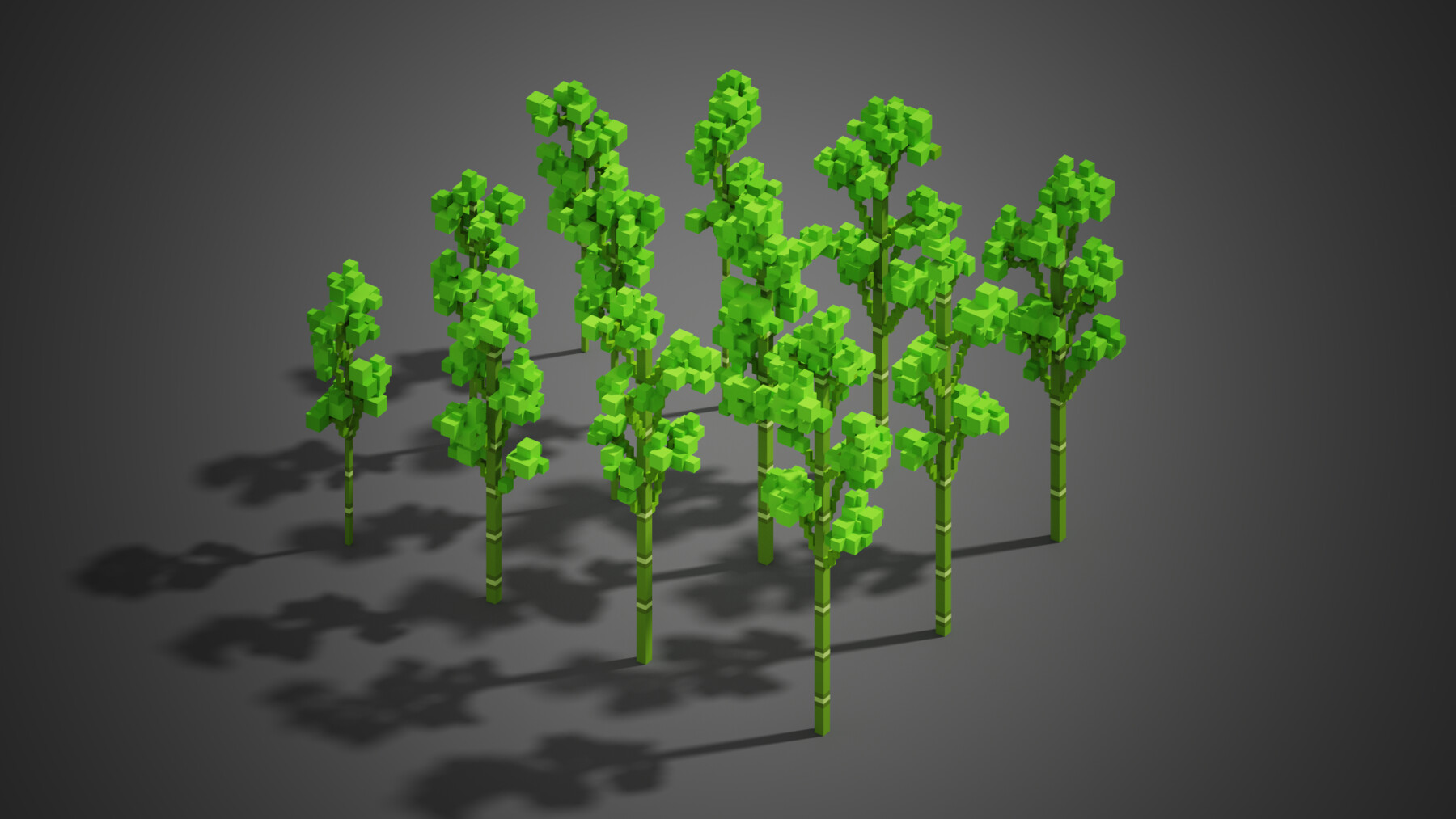 ArtStation - VOXEL Trees - Bamboo | Game Assets
