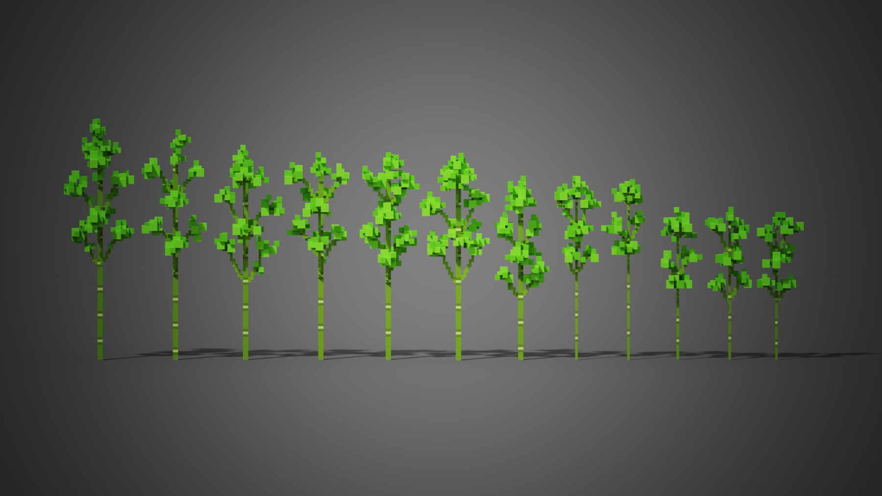 ArtStation - VOXEL Trees - Bamboo | Game Assets