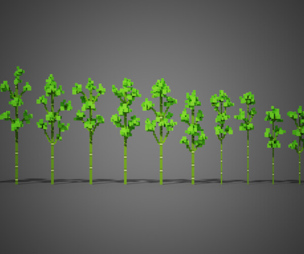ArtStation - VOXEL Trees - Bamboo | Game Assets
