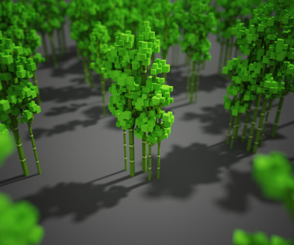 ArtStation - VOXEL Trees - Bamboo | Game Assets