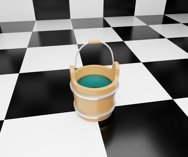 ArtStation - Cartoon Bucket With Water | Game Assets