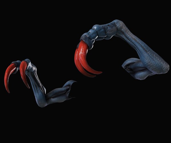 ArtStation - Red Clawed Monster Arms | Game Assets