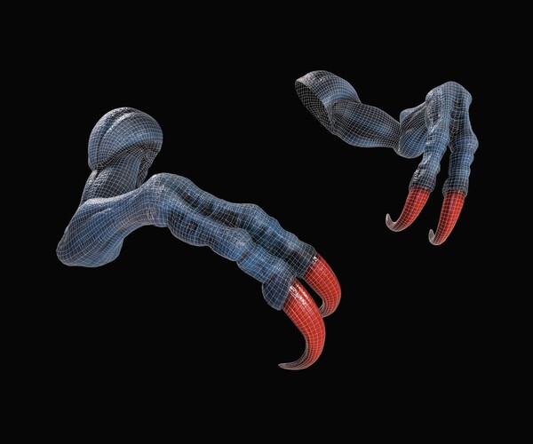 ArtStation - Red Clawed Monster Arms | Game Assets
