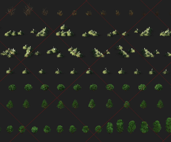 ArtStation - 310 Grass, Plant Bush Game Asset | Game Assets