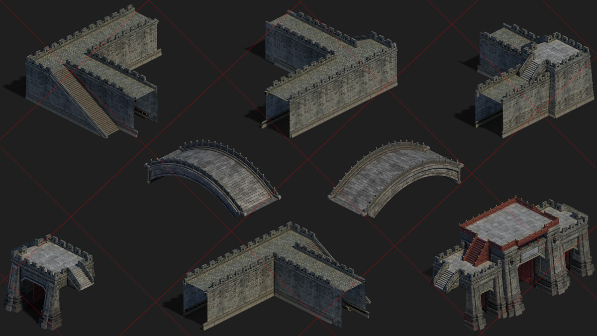 ArtStation - 20 Medieval Fort, Castle, Building, Tower Game Asset ...