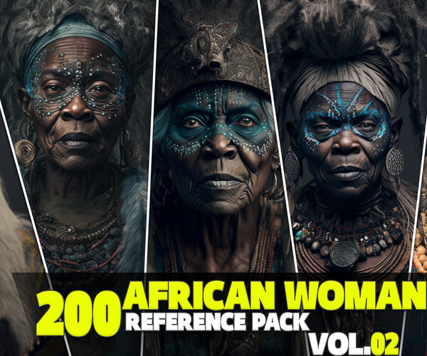 ArtStation - 200 African Woman Reference Pack Vol.02 | Artworks