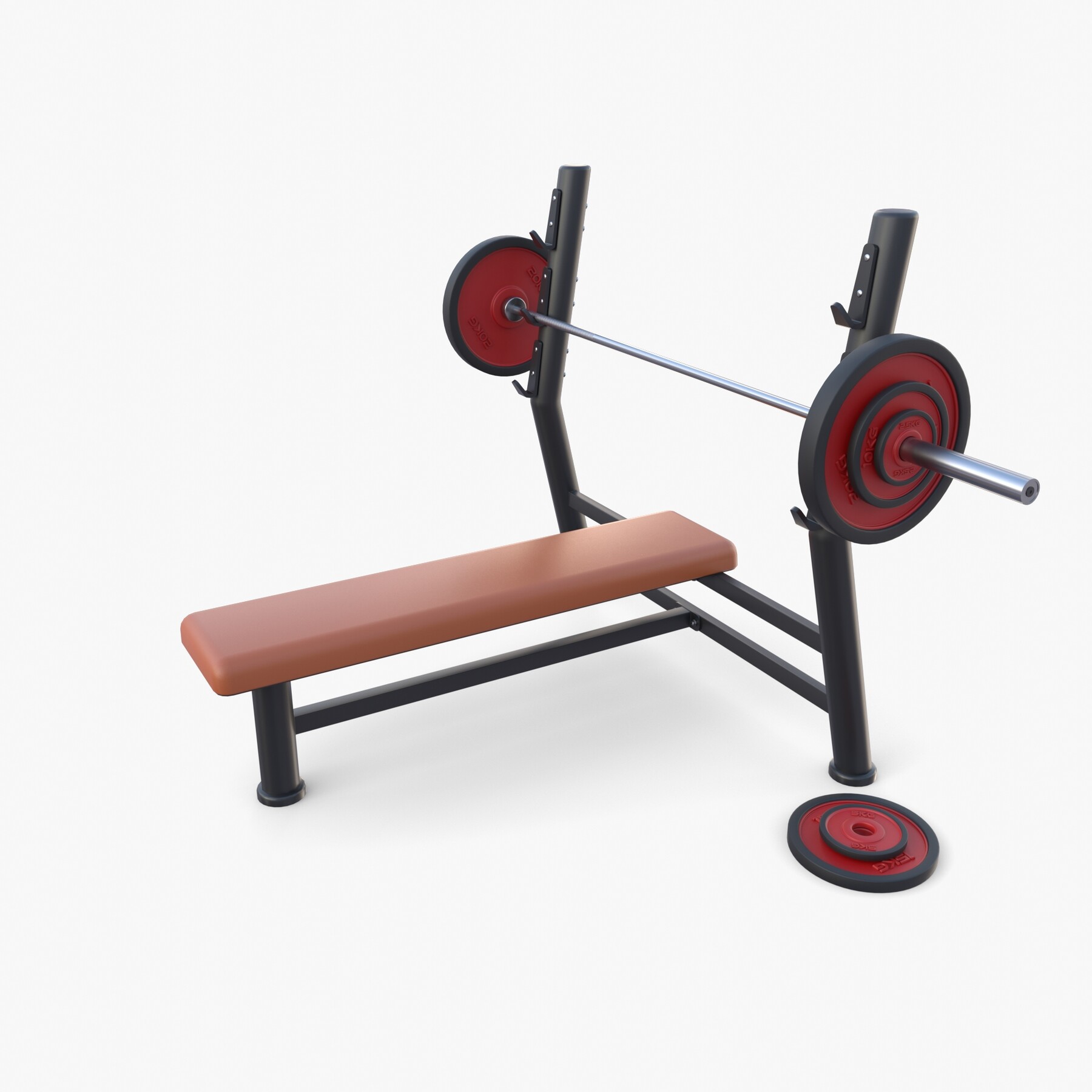ArtStation - Olympic flat bench | Game Assets