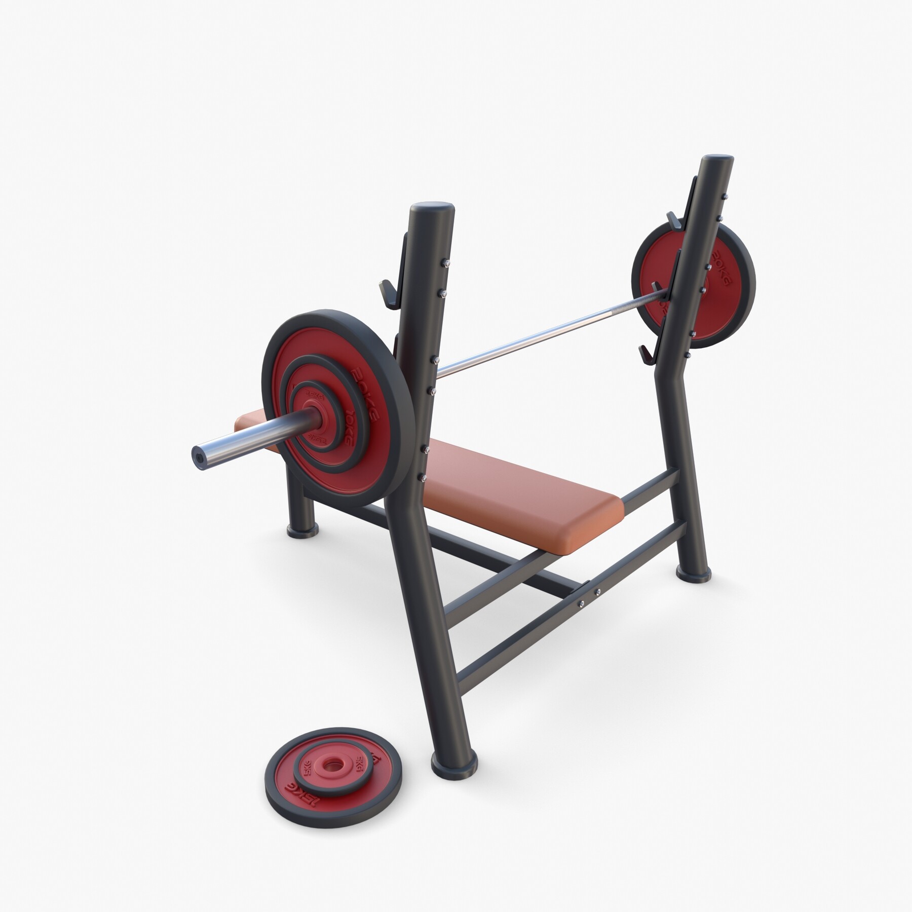 ArtStation - Olympic flat bench | Game Assets