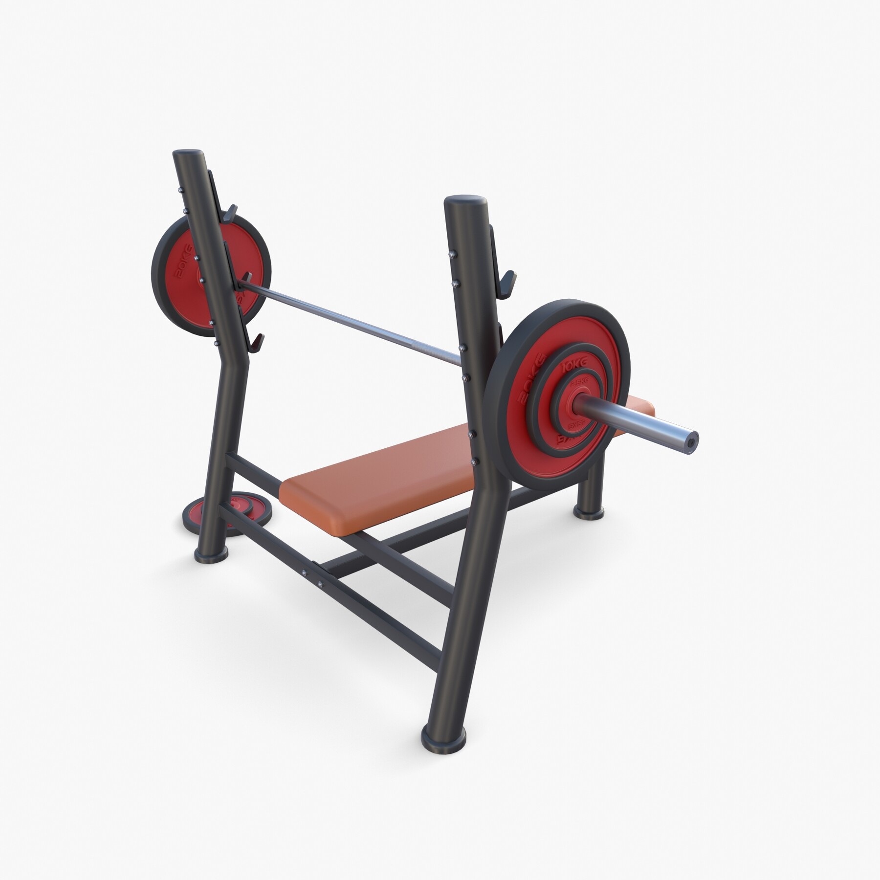 ArtStation - Olympic flat bench | Game Assets