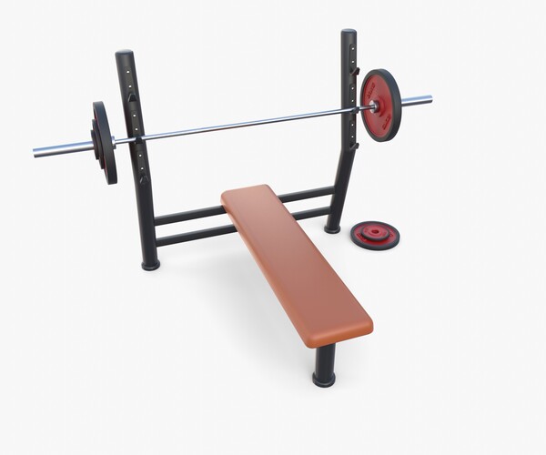 ArtStation - Olympic flat bench | Game Assets