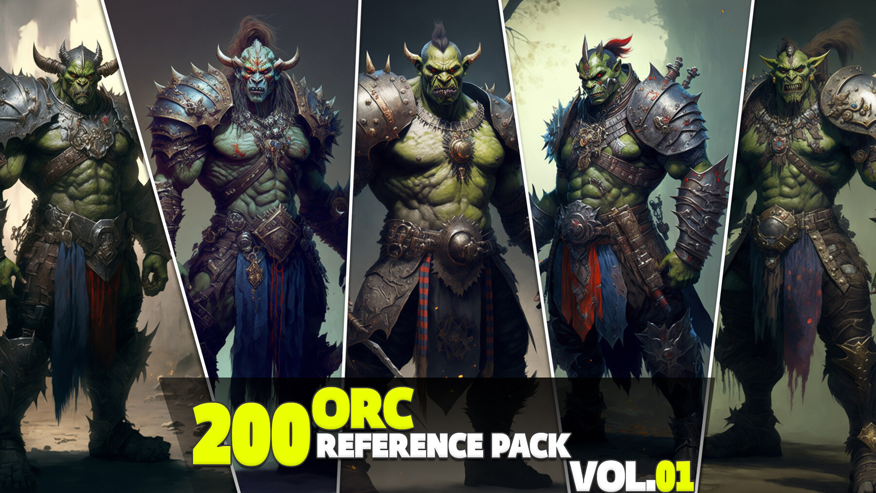 ArtStation - 200 Orc Reference Pack Vol.01 | Artworks