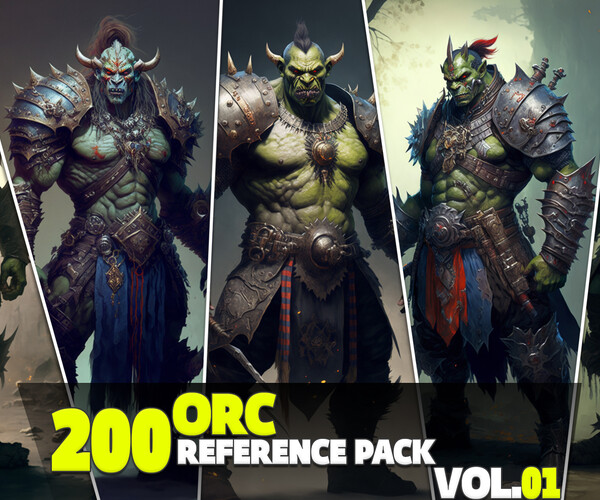 ArtStation - 200 Orc Reference Pack Vol.01 | Artworks