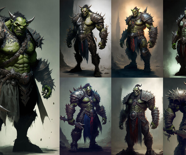 ArtStation - 200 Orc Reference Pack Vol.01 | Artworks