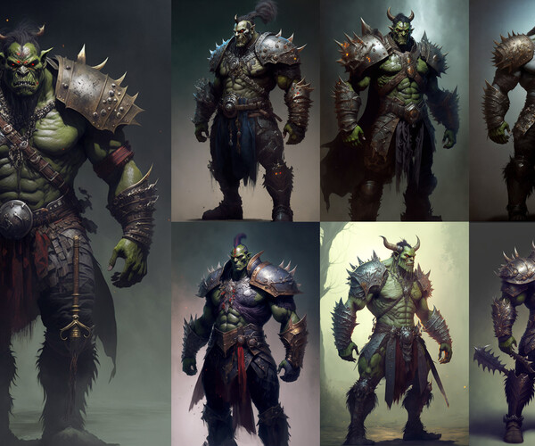 ArtStation - 200 Orc Reference Pack Vol.01 | Artworks