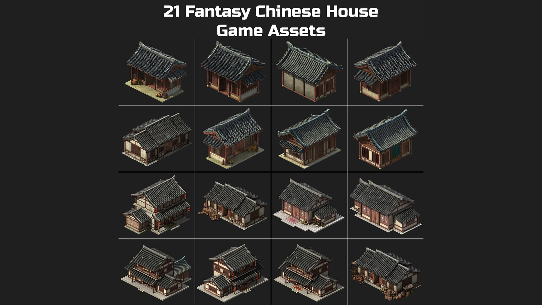 ArtStation - 21 Fantasy Chinese Home, House, Building, Exterior Game ...