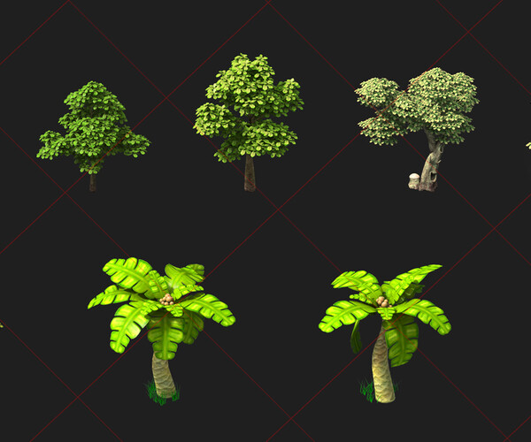 ArtStation - 26 Fantasy Cartoon Tree, Nature Game Assets | Game Assets
