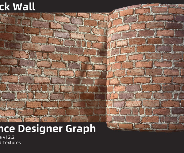 ArtStation - Red Brick Wall Material | Substance Designer Graph | Resources