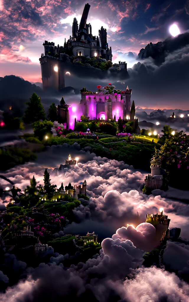 ArtStation - space castle Illustration Set | Artworks