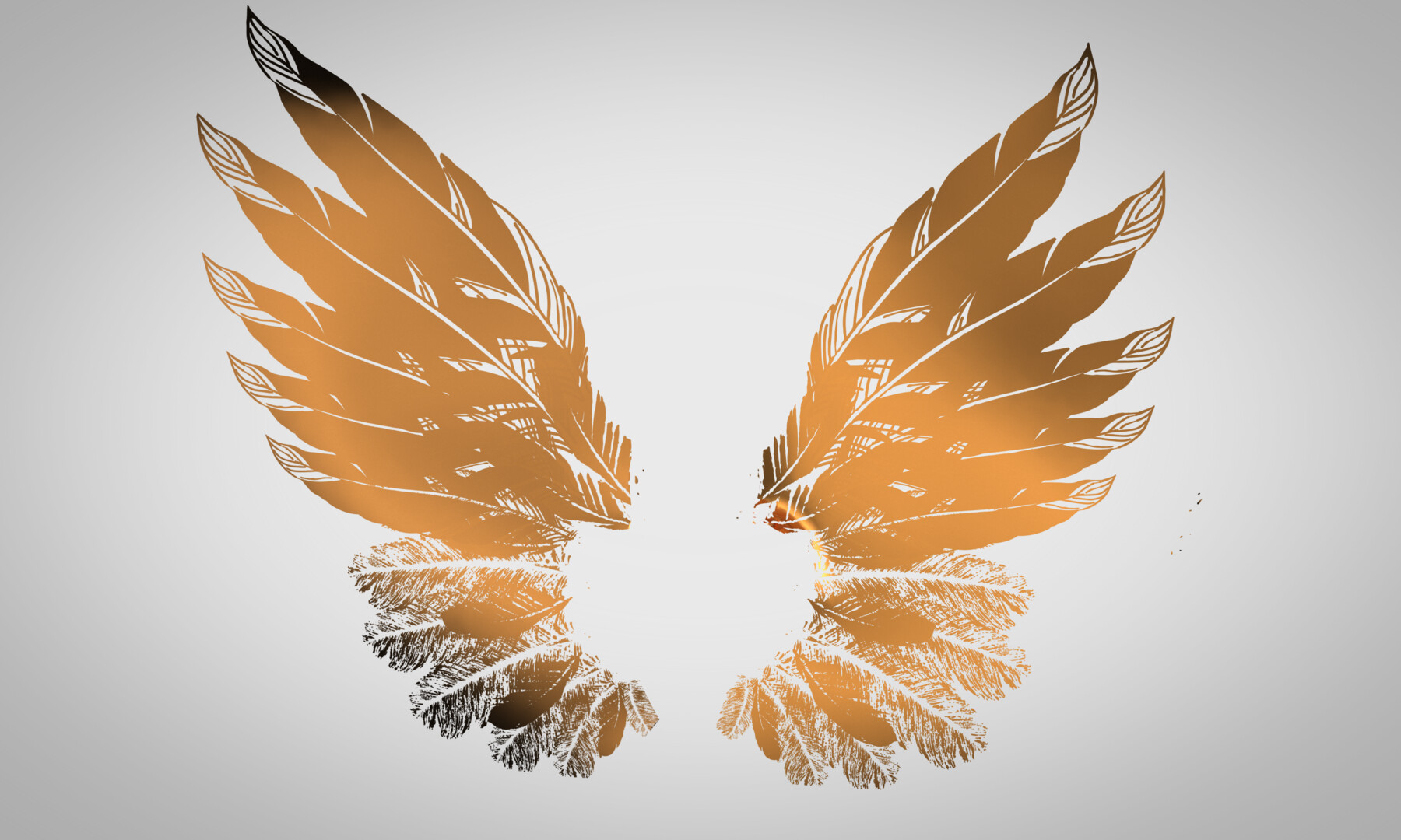 ArtStation - FREE .Big golden wings . | Resources