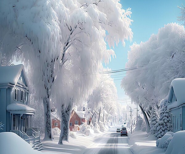 ArtStation - snow covered street | Artworks