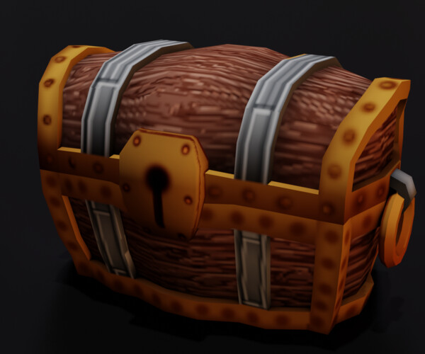 ArtStation - CARTOON TREASURE CHEST BOX LOW POLY GAMEREADY 3D MODEL ...