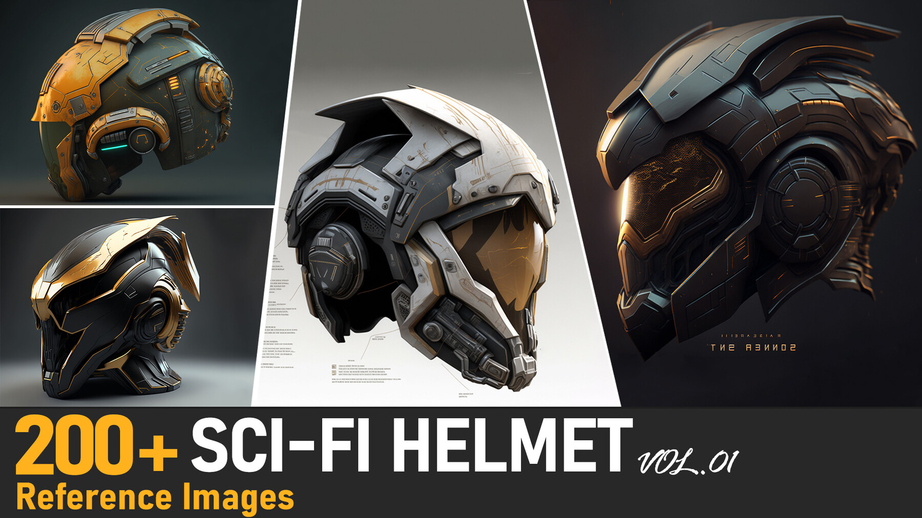 ArtStation - Sci-fi Helmet VOL.01|4K Reference Images | Artworks