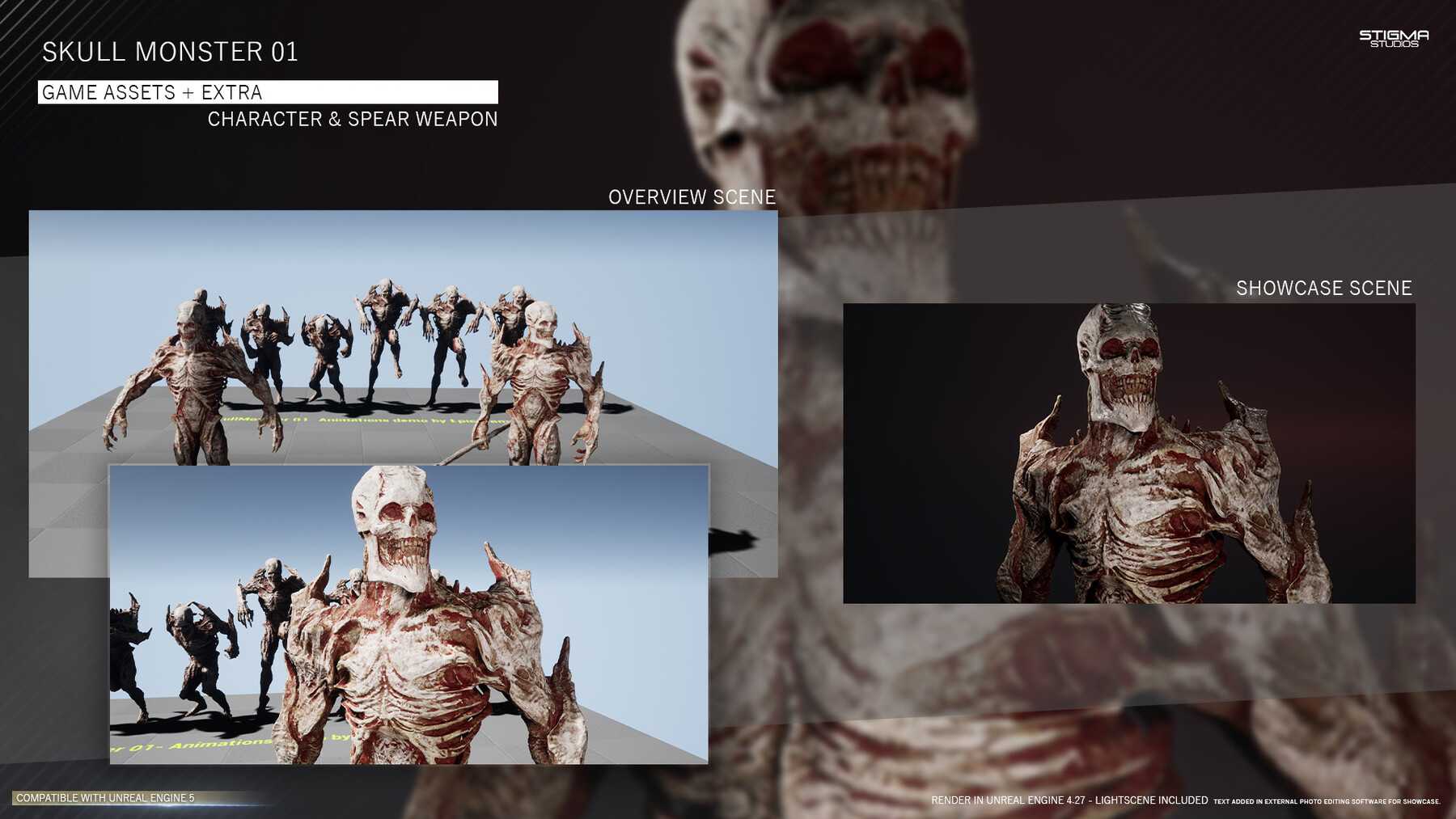 ArtStation - Skull Monster 01 - Game Assets + Extra | Game Assets