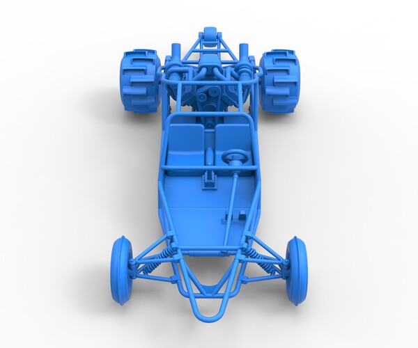 ArtStation - 3D printable Diecast Sand drag Rail buggy Scale 1:25 ...