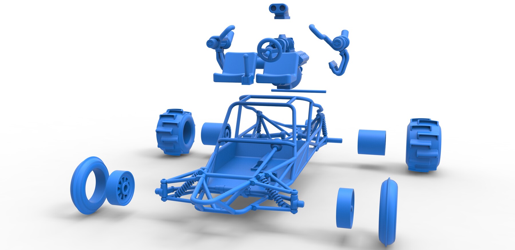 ArtStation - 3D printable Diecast Sand drag Rail buggy Scale 1:25 ...