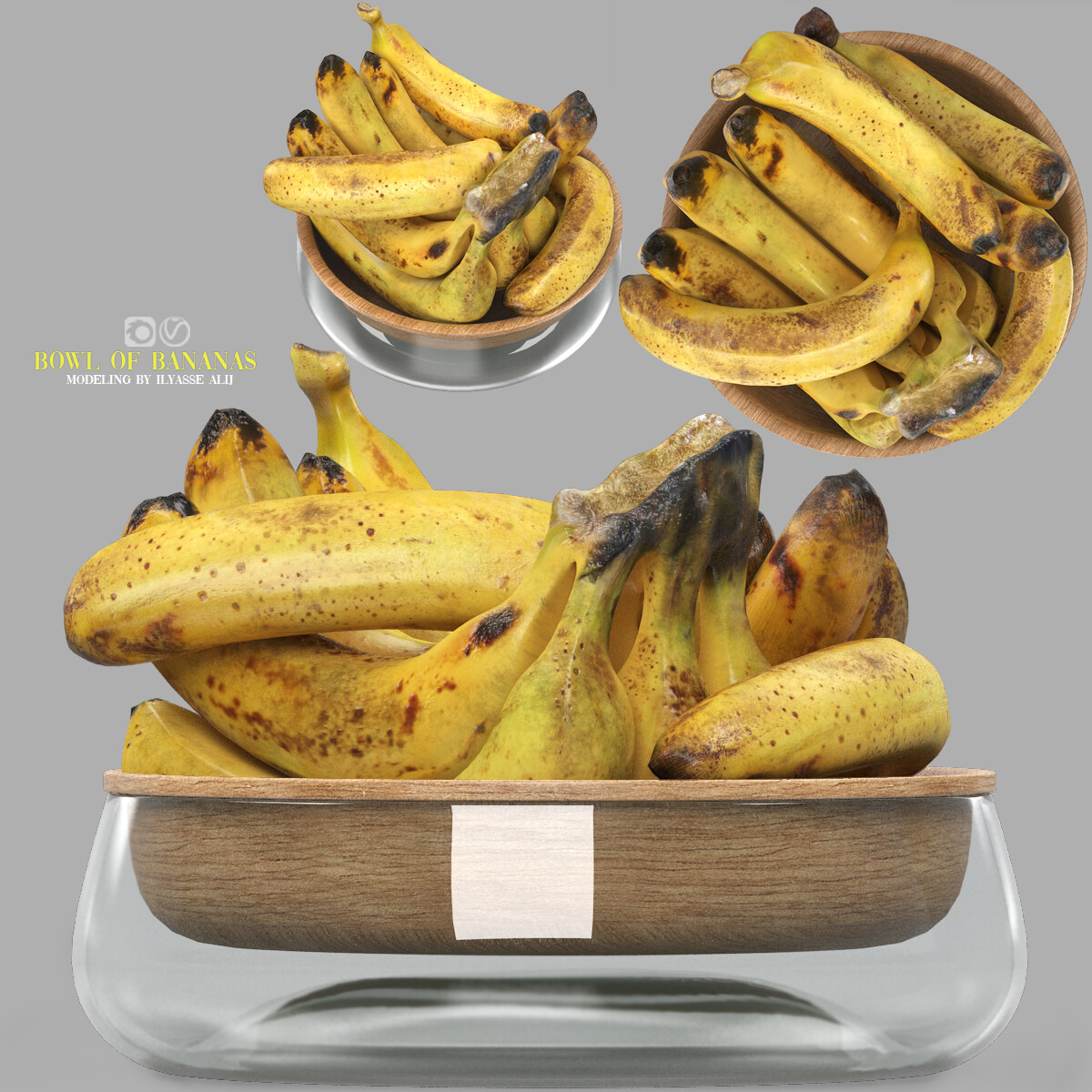 ArtStation - bowl of fruit bananas | Game Assets
