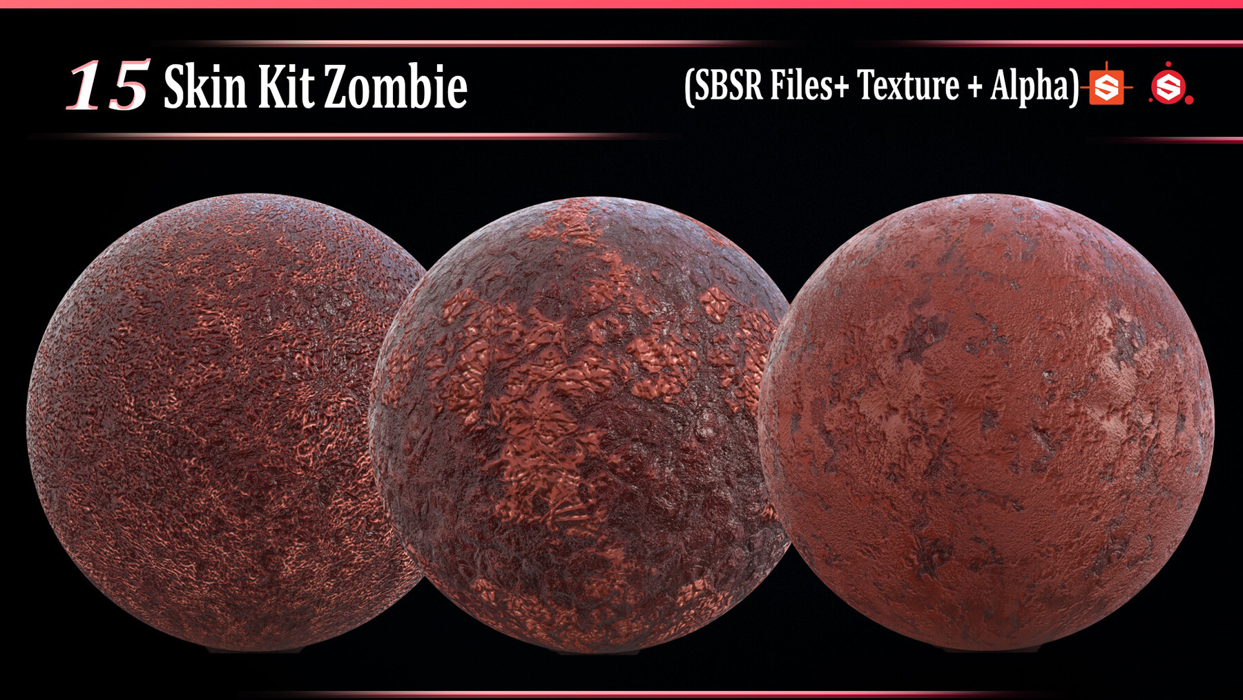 ArtStation - 15 Wounded Skin & Zombie Materials (SBSAR & Textures).Vol2 ...