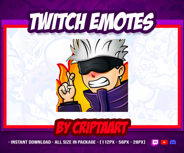 ArtStation - Twitch Emote / Emote rage GoJo Satoru / Emote Jujutsu ...