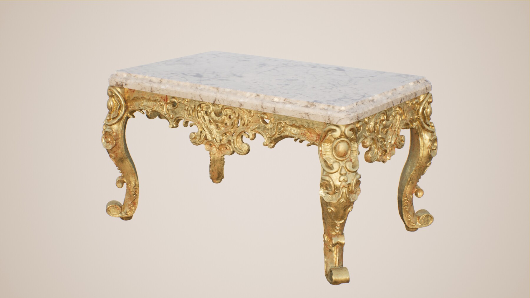 ArtStation - Rococo-styled Coffee Table | Game Assets