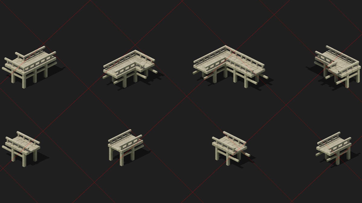 ArtStation - 42 Fantasy Bridge Construction Game Assets | Game Assets