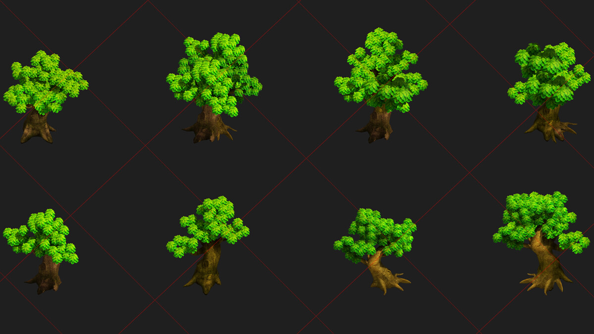 ArtStation - 26 Fantasy Tree Nature Collection Game Assets | Game Assets
