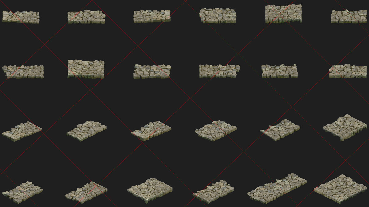 ArtStation - 60 Different Types of Stone Floor, Tile, Path Game Assets ...