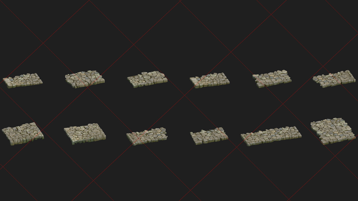 ArtStation - 60 Different Types of Stone Floor, Tile, Path Game Assets ...