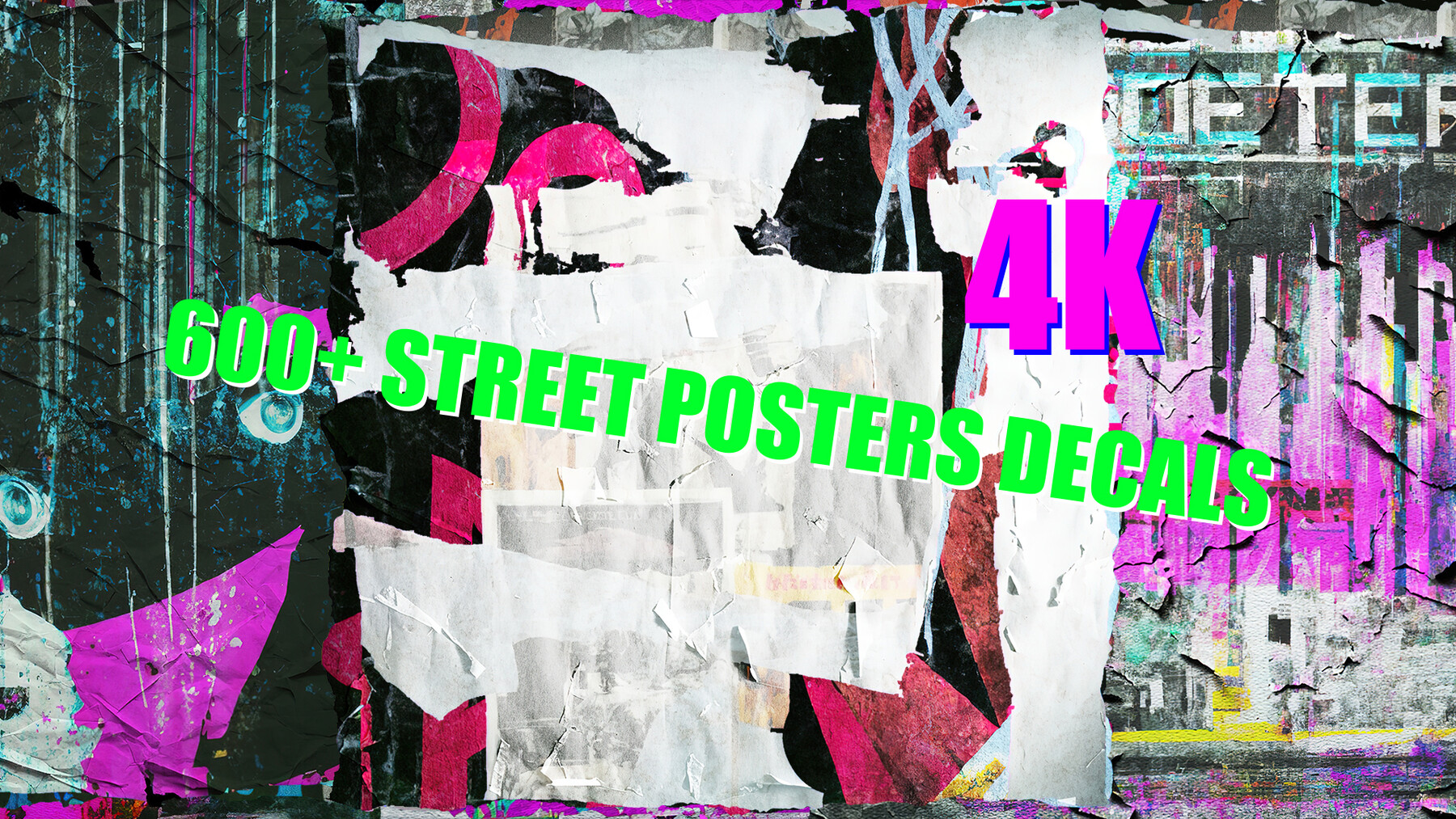 ArtStation - 600+ Street Posters Decals | Game Assets