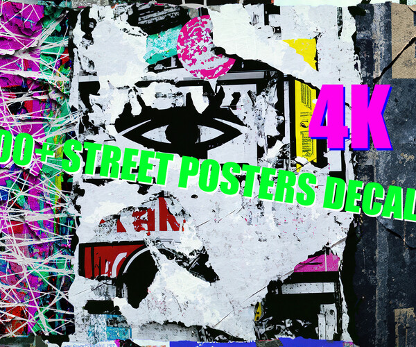 ArtStation - 600+ Street Posters Decals | Game Assets