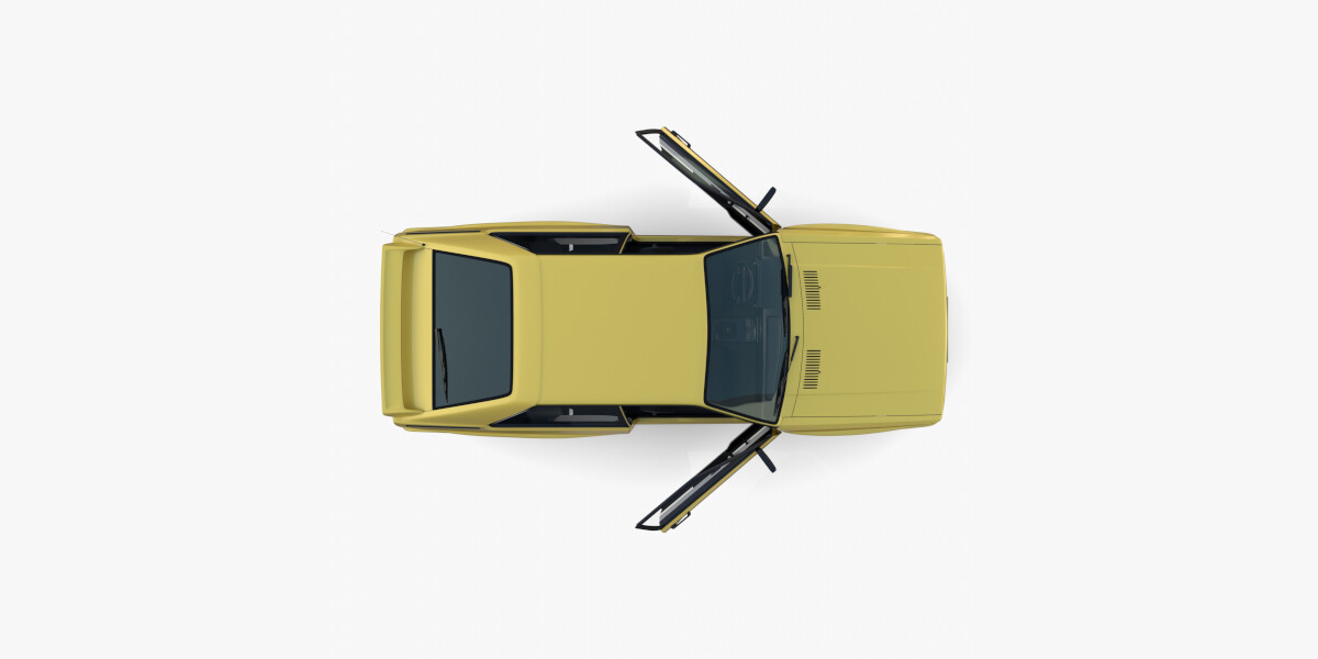 ArtStation - Generic 80s Coupe with interior | Game Assets