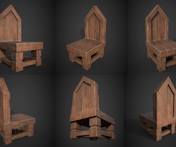 ArtStation - medieval chair | Game Assets