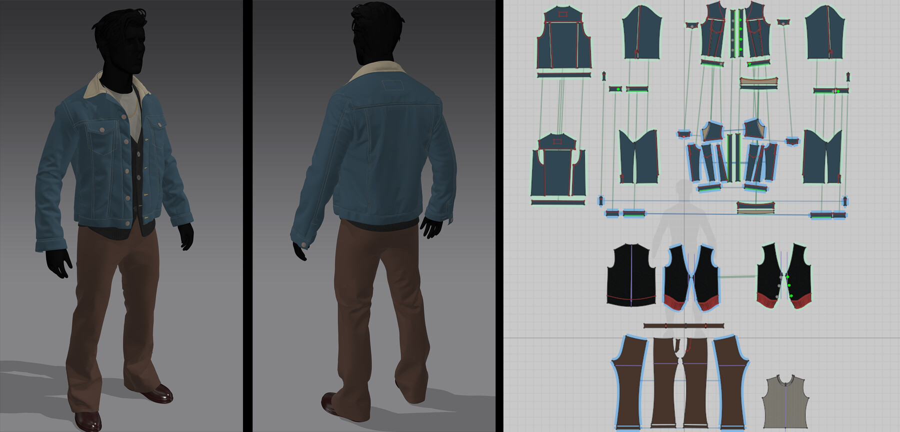 ArtStation - Denim Jacket Outfit | Game Assets