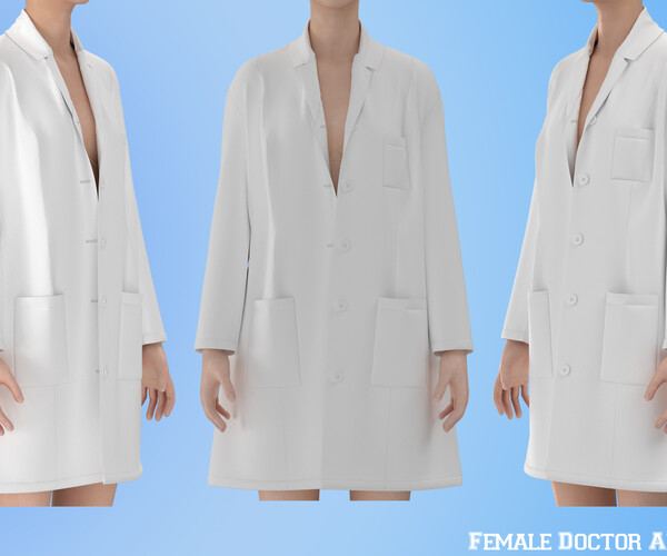 ArtStation - Female Doctor Apron, marvelous designer,clo3d | Resources