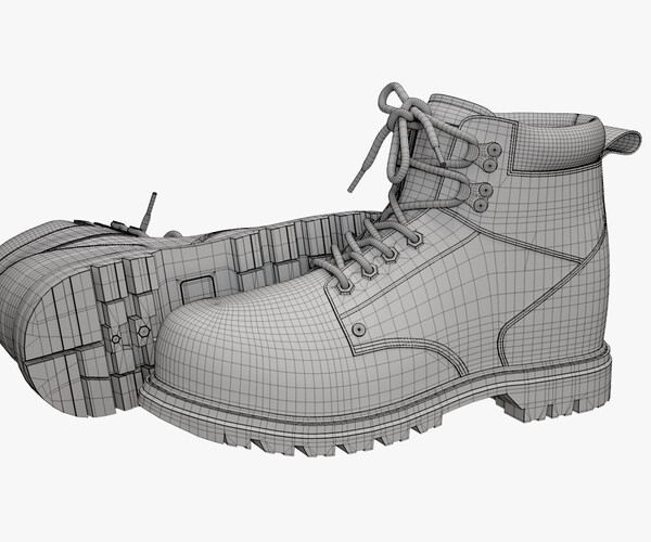 ArtStation - Steel Toe Work Boots Grey | Game Assets