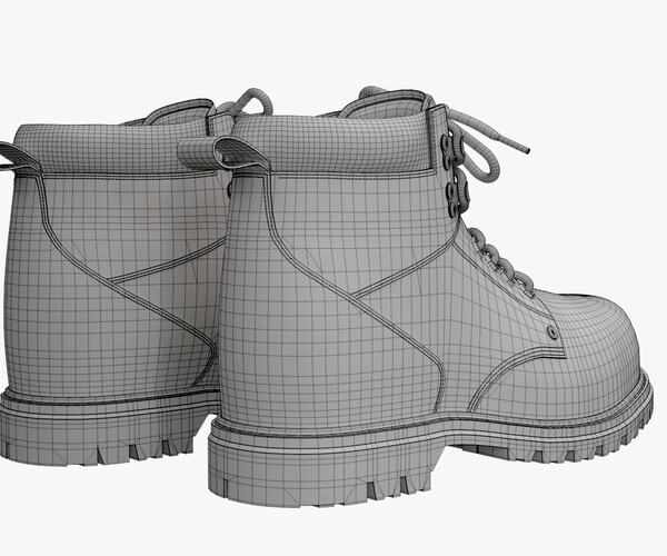 ArtStation - Steel Toe Work Boots Grey | Game Assets