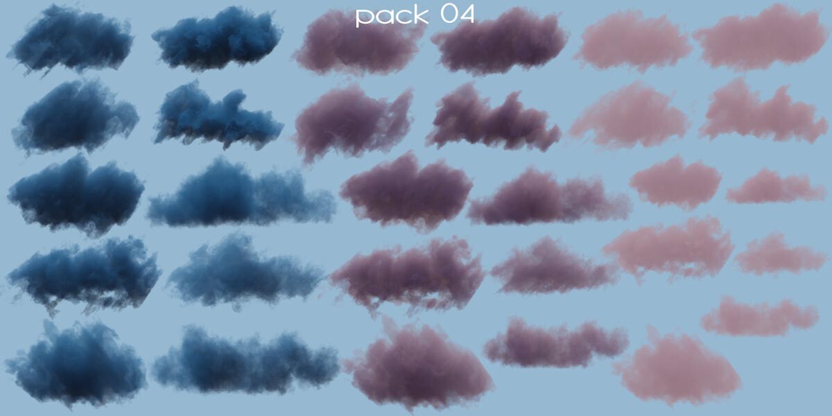 ArtStation - Fluffy Clouds Pack 04 & Cloud Node Shader | Game Assets