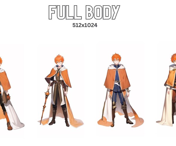 ArtStation - Male Mage (Fiery Resolve) - Fantasy Job Class Character ...